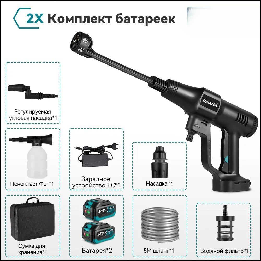 Минимойка высокого давления с максимальным давлением 200 бар и производительностью 4.1, длина 5, для мойки автомобилей