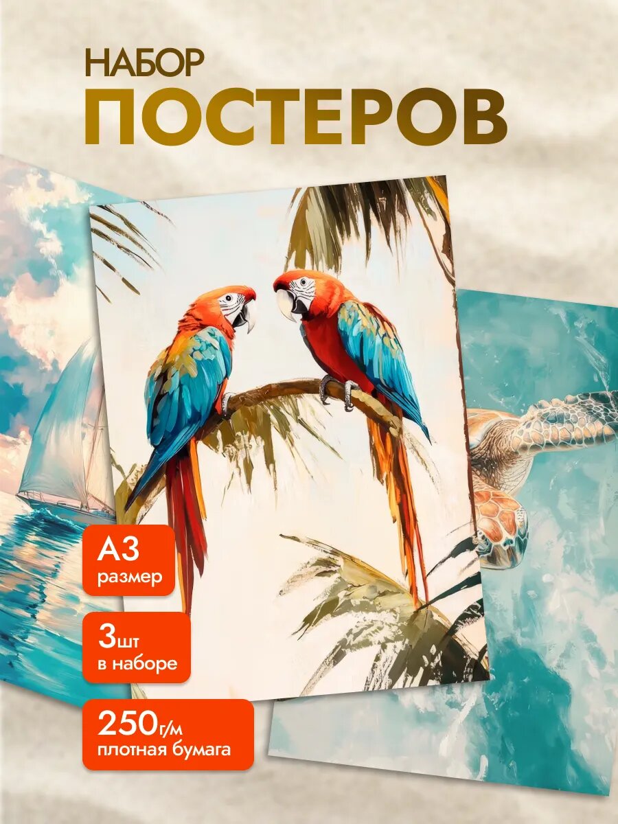Постеры интерьерные А3 на стену