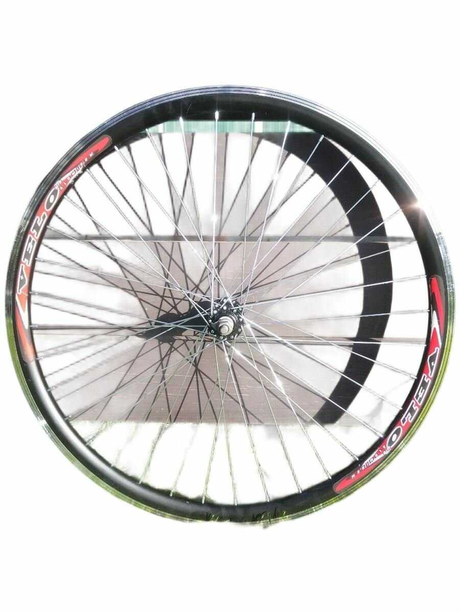 Колесо 26" переднее, гайки, V-тормоз, двойной обод