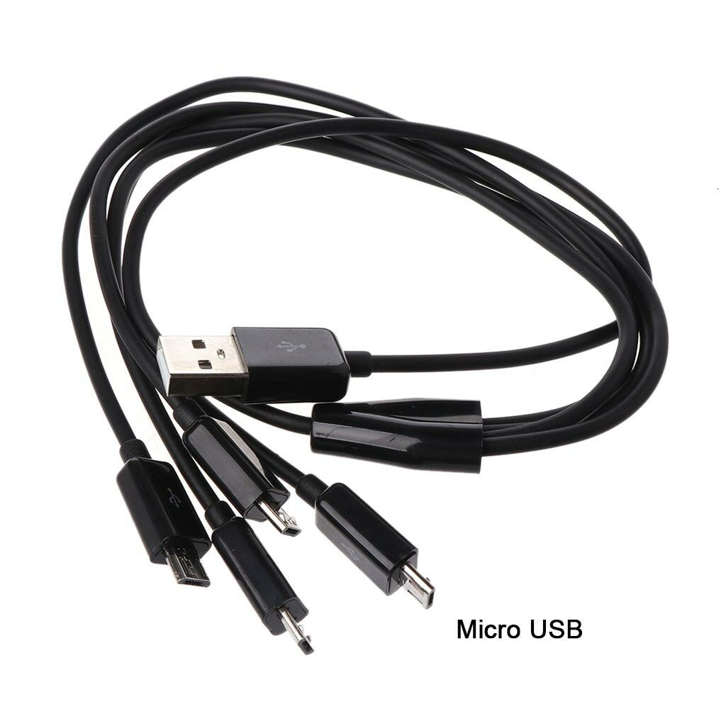 USB-разветвитель A 4 Micro-USB, Черный