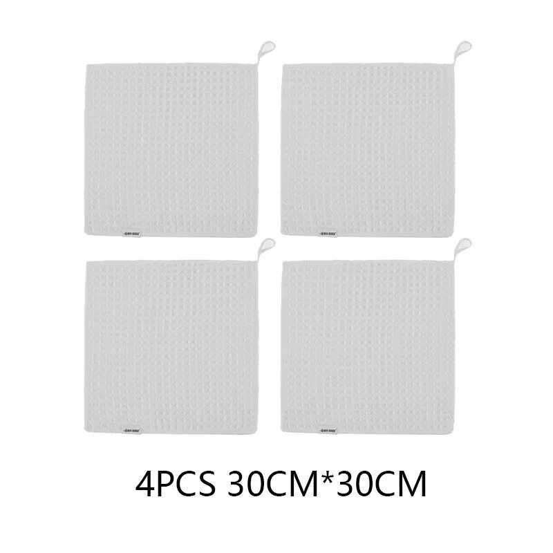 MHW-3BOMBER Полотенца для бариста из микрофибры Белый, 4pcs 30x30cmW