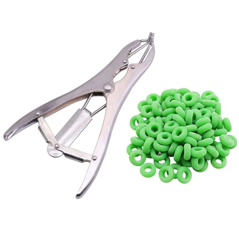 Щипцы натяжные для кастрации + 100 колец-резинок