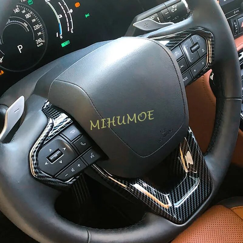 Для Lexus NX250, NX450h+, RX350, TX500h, GX550, LX600, RZ450e (2024, 2025, 2026 годов) — накладка на переключатели рулевого колеса из углеродного волокна, аксессуары