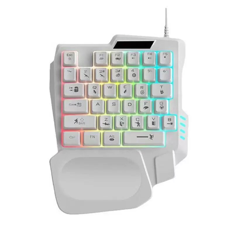 Игровая клавиатура и мышь для мобильных устройств Minecraft, проводные, USB, одноручные, комплект с конвертером Type-C