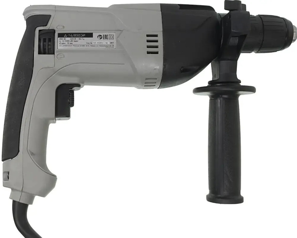Дрель ударная Интерскол ДУ-16/850ЭР 800Вт, 1000 об/мин, 50 Гц