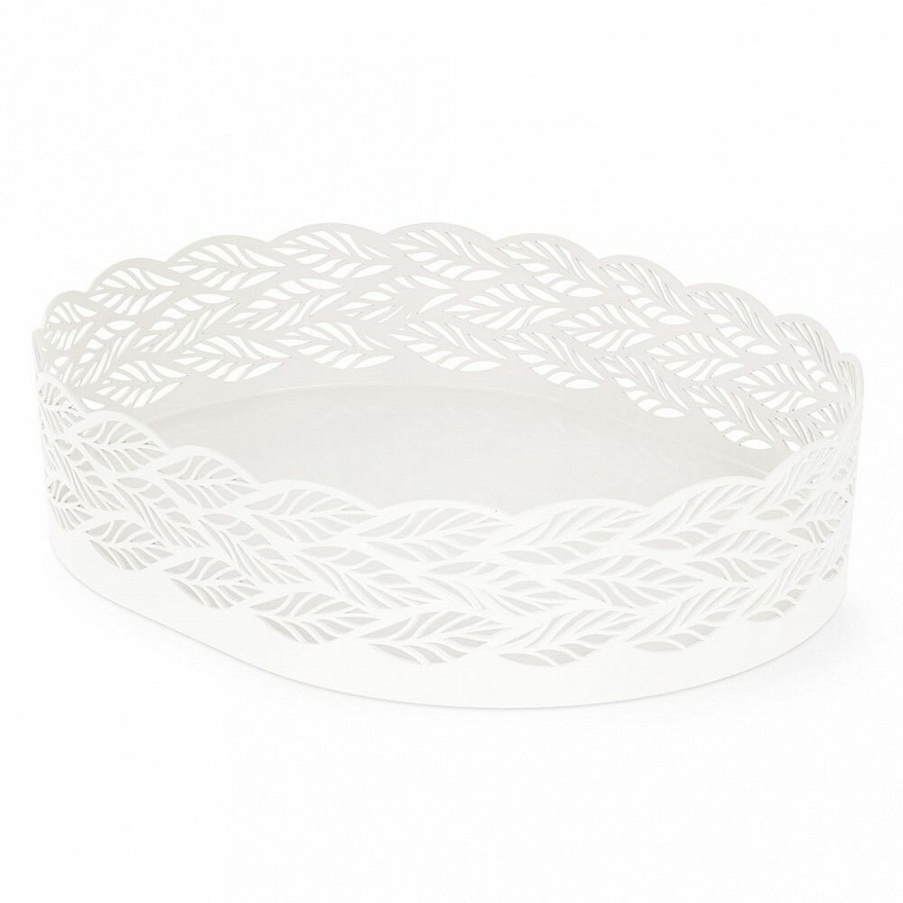 Корзина-сухарница пластмассовая "Эдем" 25,5*19,5*6см, белый (Россия)