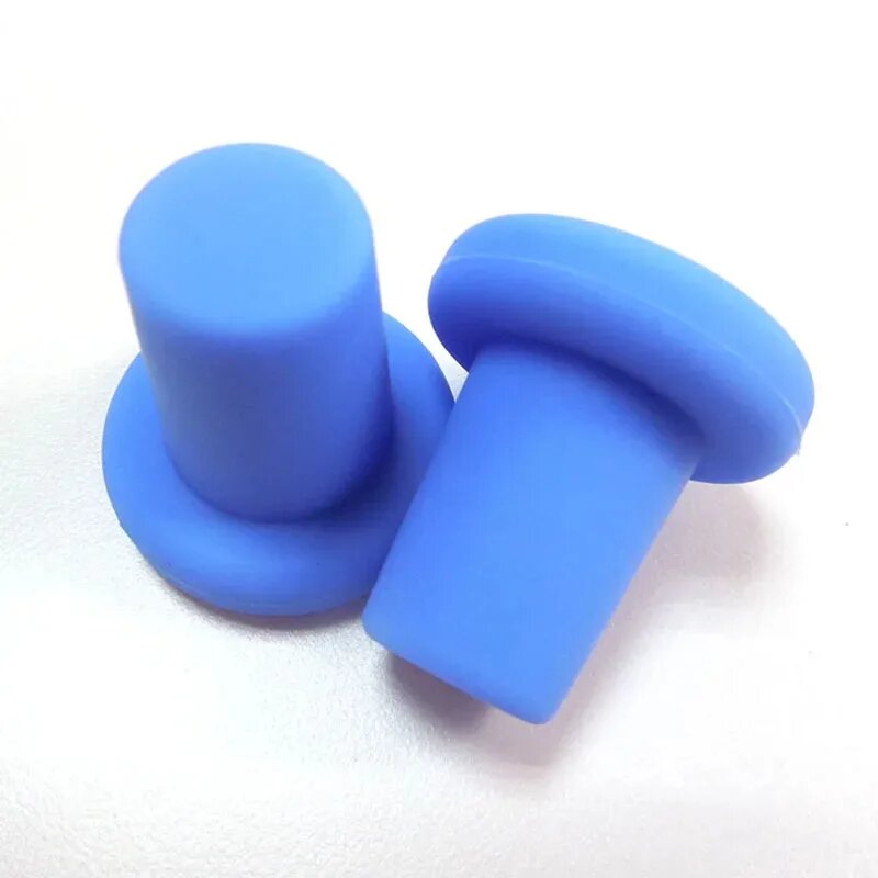 Силиконовые пробки для бутылок, синий, 2 шт.