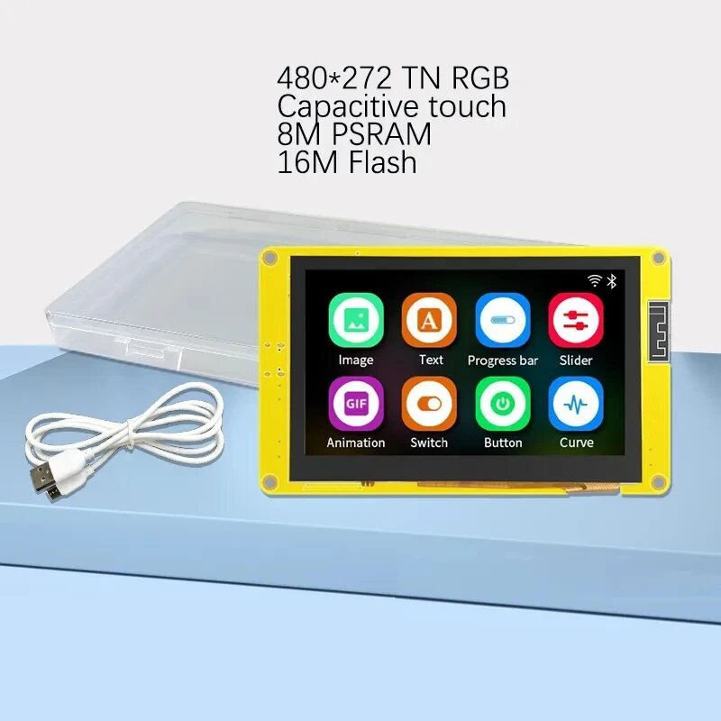 ESP32-S3 HMI 4.3" TFT, TN Capacitive touch