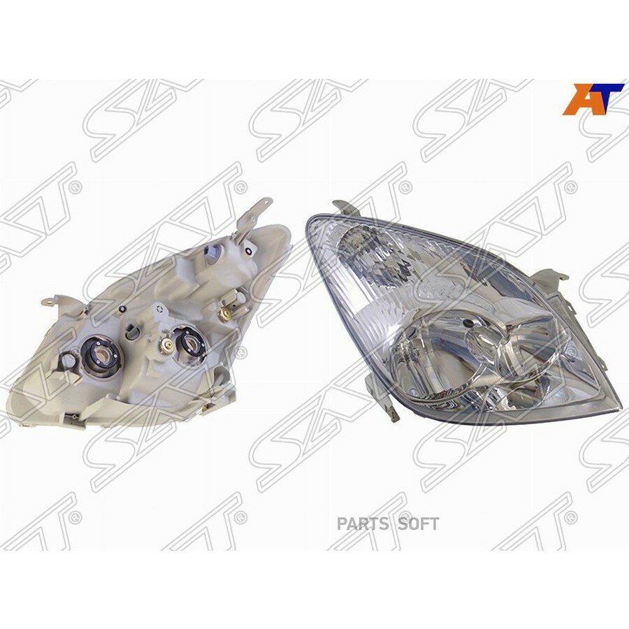 Фара Toyota Corolla Spacio (E120) 01-03 (Справа/ Галоген/ Ручная регулировка) от официального дистрибьютора, SAT, артикул ST21211F9RLD