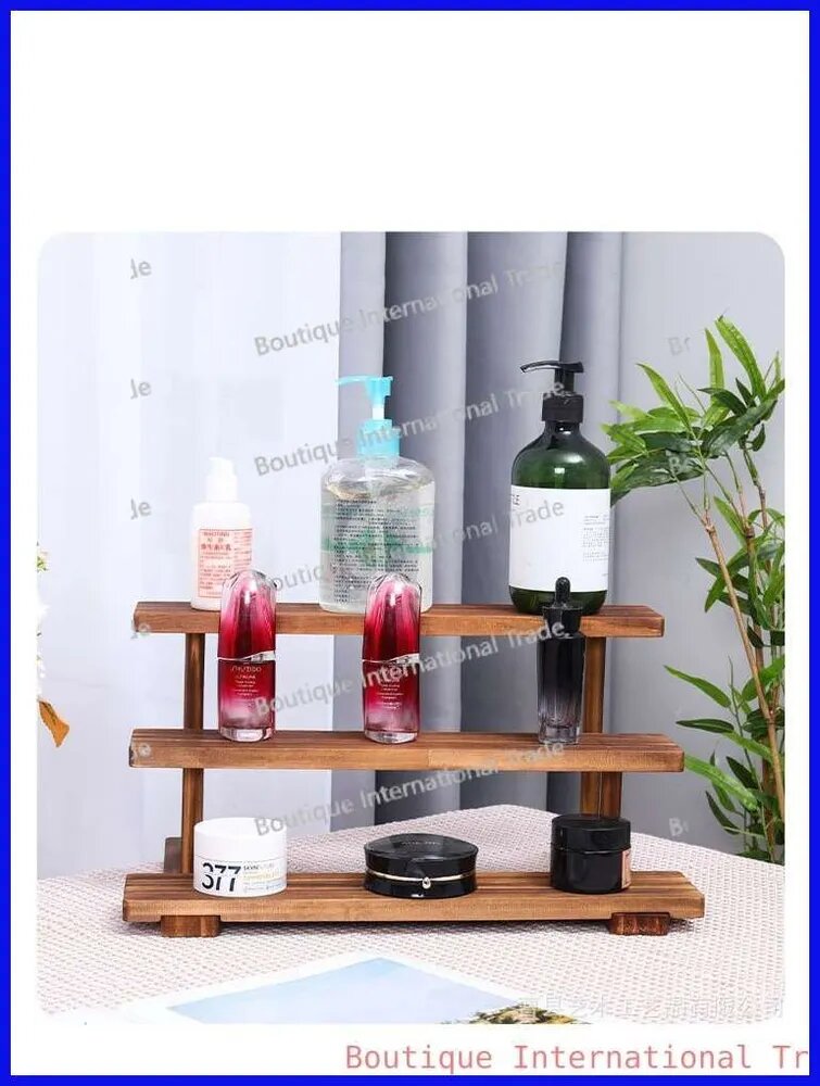 Натольный стеллаж-лестница из натурального дерева: мультифункциональный