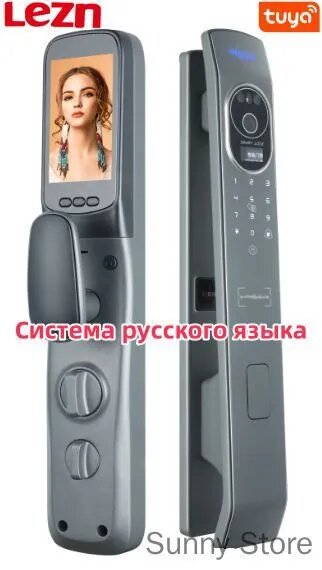 Умный дверной замок LEZN-DJ7 с технологией распознавания лиц может управляться дистанционно через приложение Tuya/Smart Life и поддерживает русскую систему и язык.