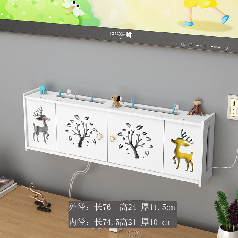 Бокс для хранения беспроводного маршрутизатора, настенный, без необходимости сверления, полка для оптического модема и ТВ-приставки.