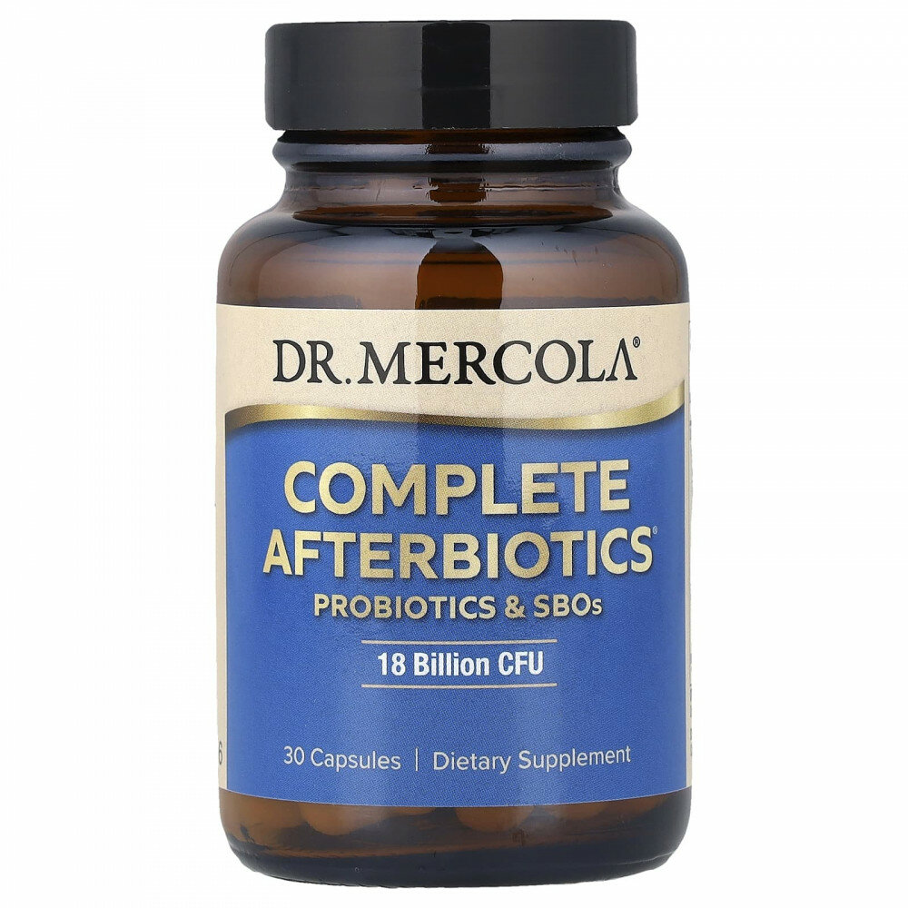 Dr. Mercola, Complete Afterbiotics®, пробиотики и почвенные организмы, 30 капсул