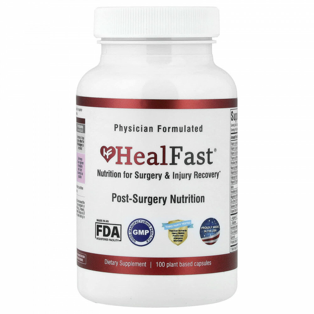 Healfast, Post-Surgery Nutrition, 100 растительных капсул