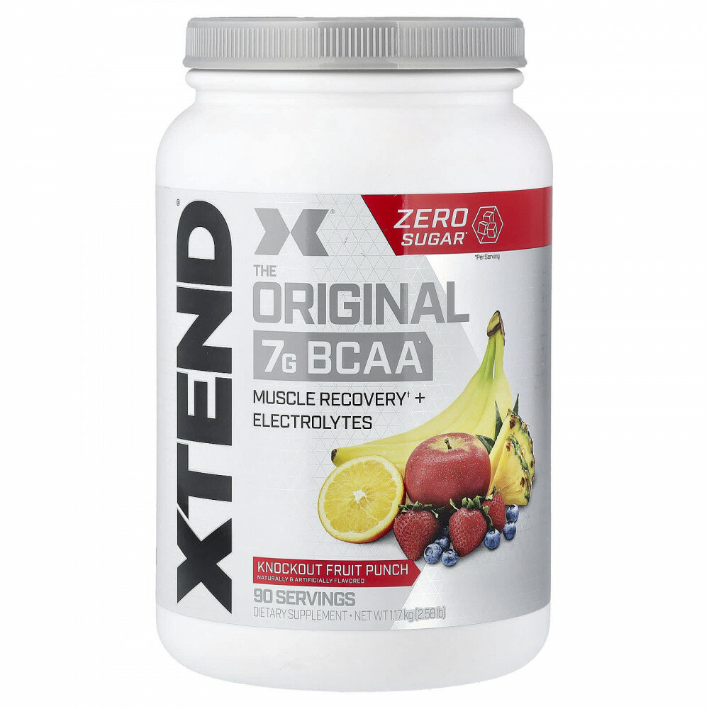 XTEND, 7 г BCAA, со вкусом фруктового пунша, 1,17 кг (2,58 фунта)