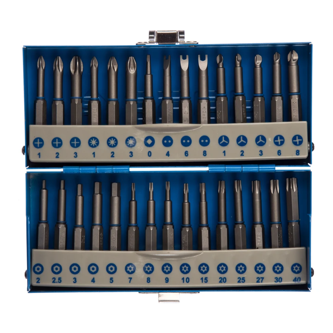 Набор инструментов ЗУБР эксперт 26092-H30, 30 удлиненных бит (50 мм), хромомолибденовая сталь, синий