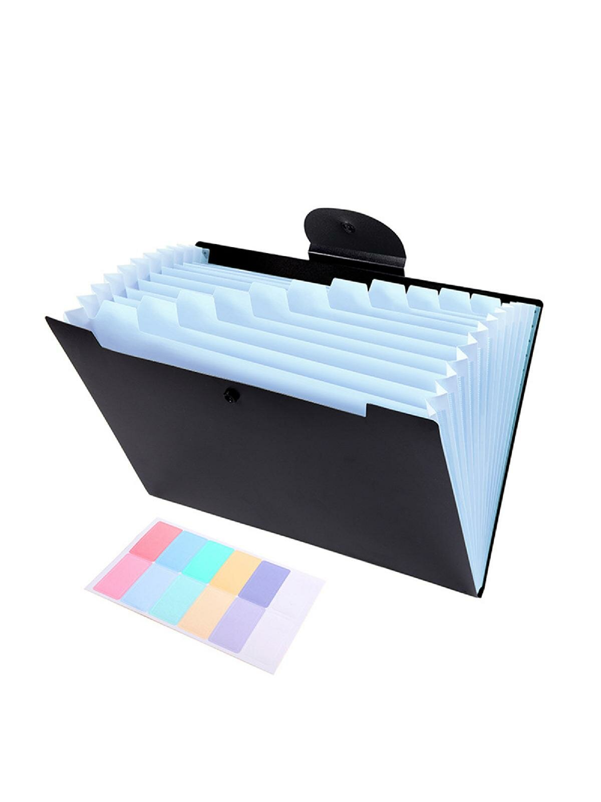 Портативный пластиковый органайзер для файлов, 12 отделений, расширяемый кейс для документов для офиса