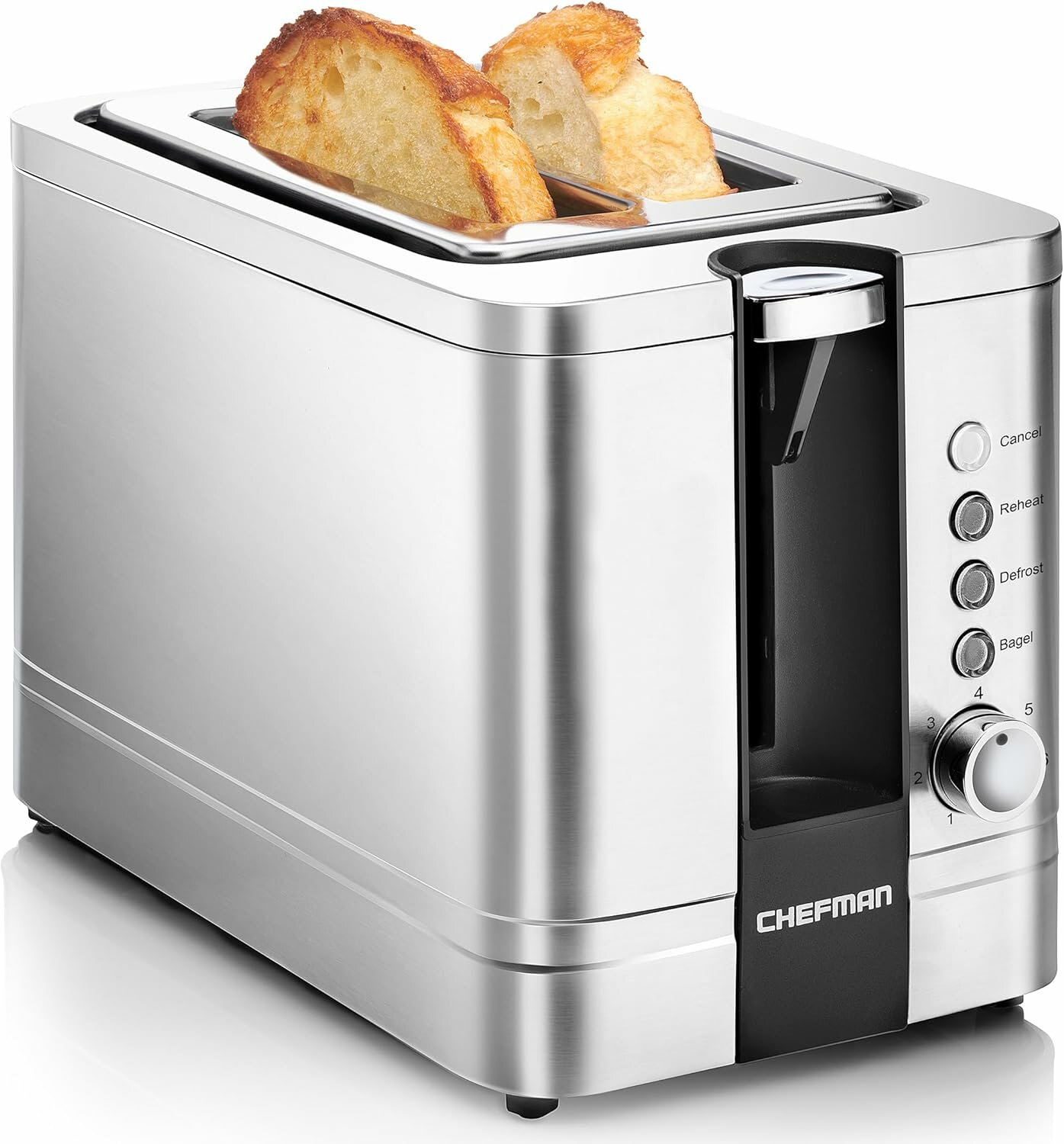 Chefman Тостер на 2 ломтика, 7 режимов поджаривания, нержавеющая сталь 2 Slice Toaster