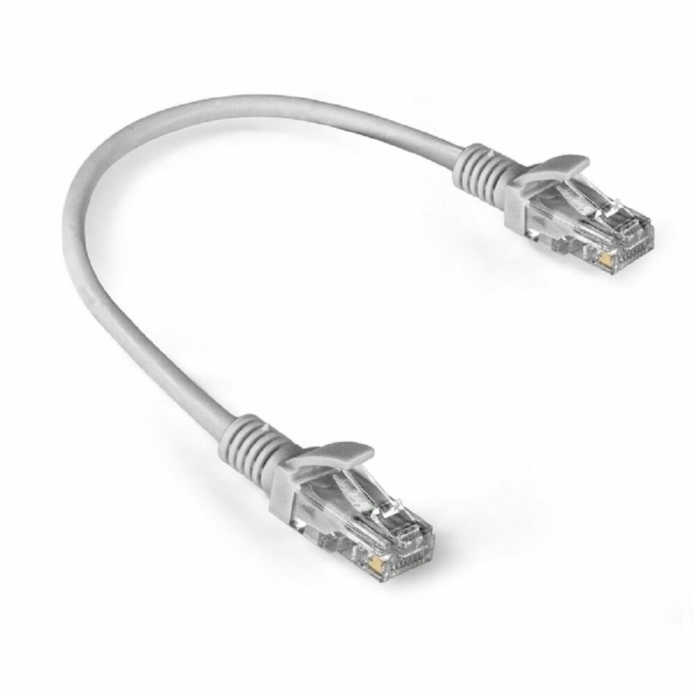 EXEGATE Коммутационный шнур EX286375RUS Патч - корд LSZH UTP - RJ45 - RJ45 - 5e - 0,3M - LSZH - GY, UTP, cat.5e, 0.3м, серый
