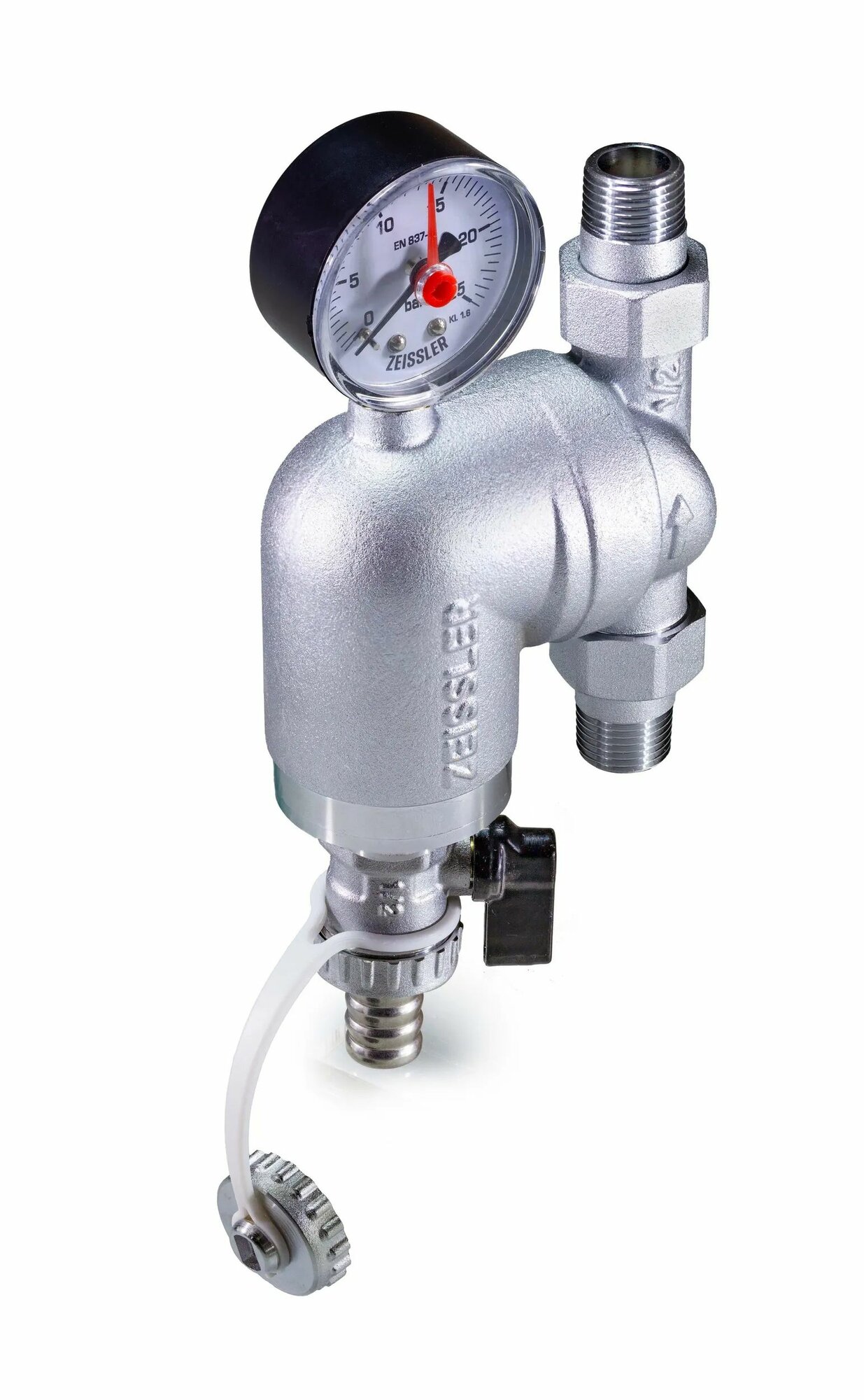 Фильтр грубой очистки поворотный самопромывной TIM-ZEISSLER 1/2" (никелированный) ZSf.303.0104N