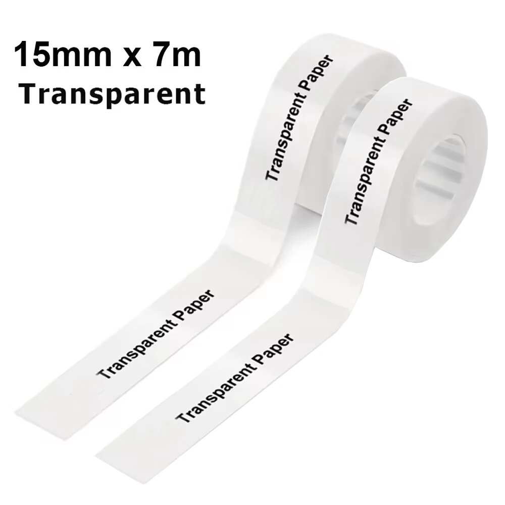 Термоэтикеточная лента OBESTDA 15х7м, совместимая с Marklife P12, P15, D30, Q30 Белый, 2 Roll