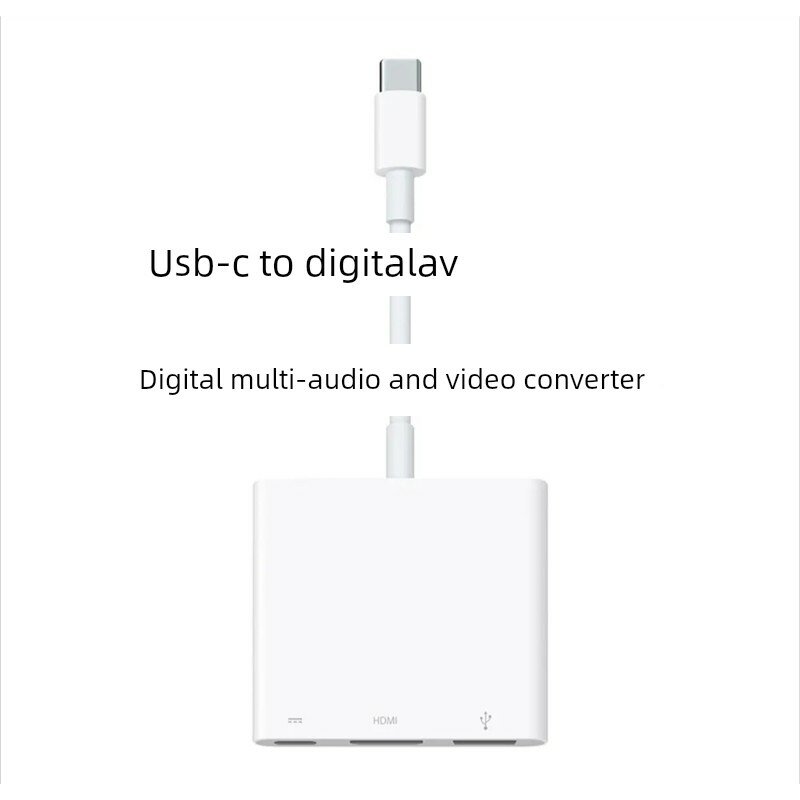 Кабель-переходник для подключения HDMI к USB-C (Lightning) и USB-A (Type-C) для устройств Apple USB-C на HDMI (A2119) —