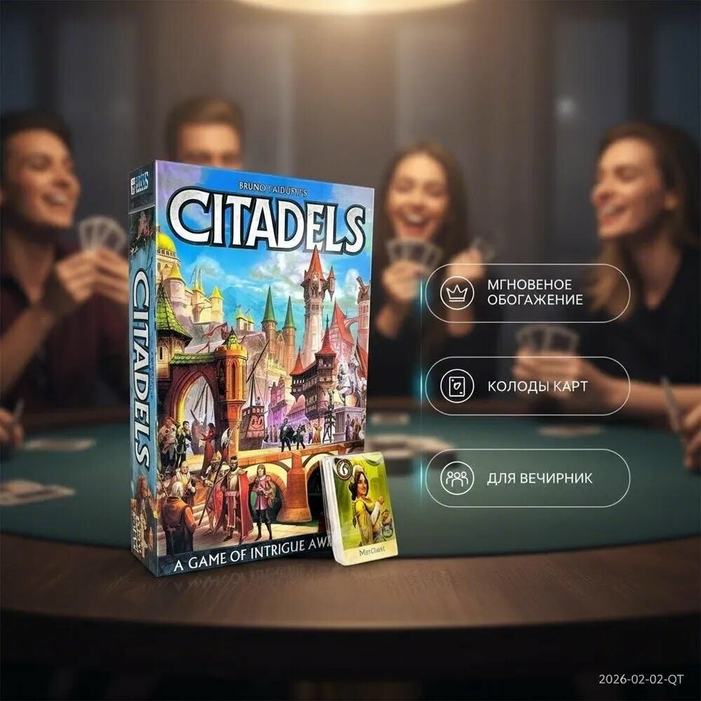 Настольная игра Цитадели делюкс для компании и вечеринок