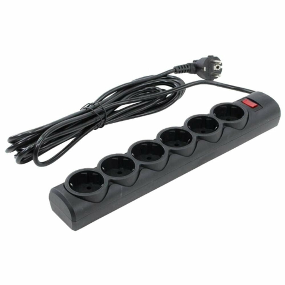 Сетевой фильтр DEFENDER DFS 155 6OUTL 99496, 5 м, черный