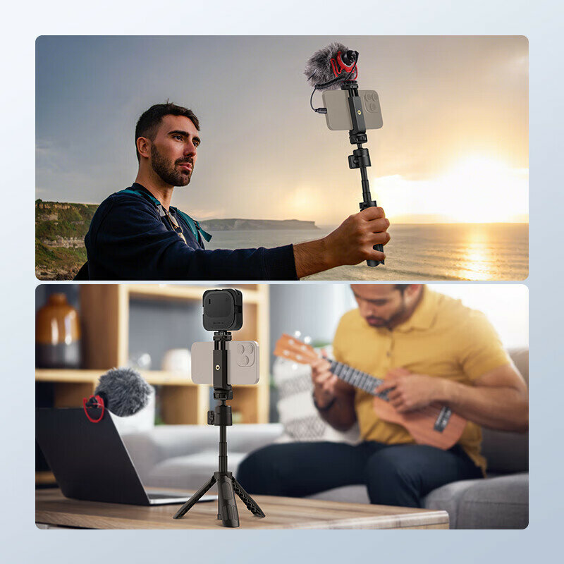 NEEWER Портативная алюминиевая штатив для DJI Pocket 3 1.4 м высота ручной стойки для рабочего стола