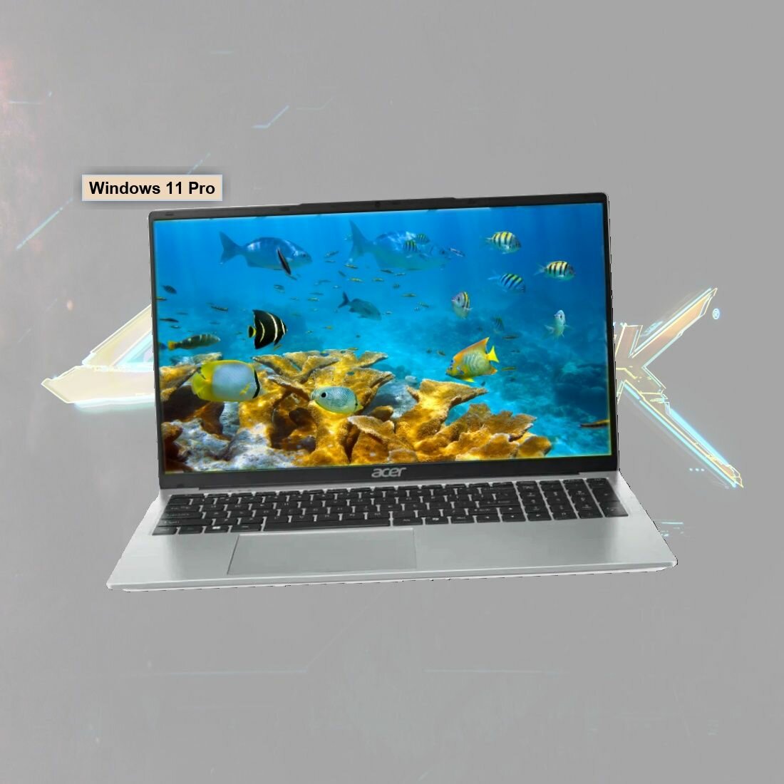 Ноутбук Acer Intel Core 3 3,1ГГц 8 ядер. 17,3' 1600x900 HD+ Intel Graphics Windows 11 Pro Русская раскладка