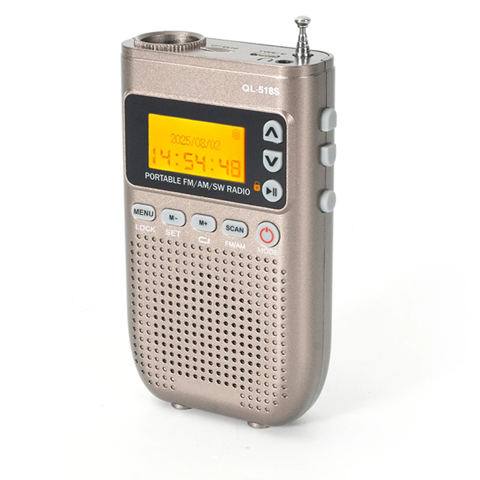 Мини-радио FM/AM/SW, бежевое, QL-518S