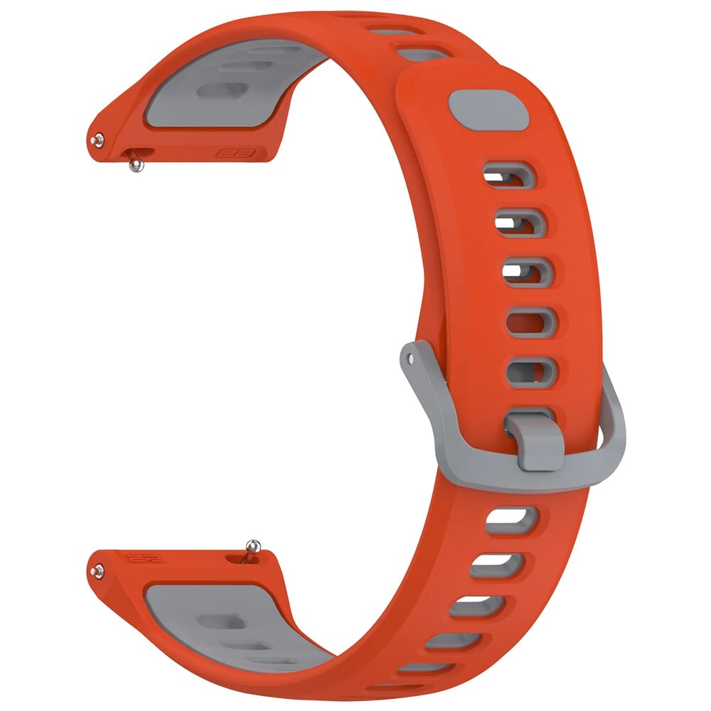 DR.DESIRE Силиконовый двухцветный ремешок 22 мм для часов Orange gray