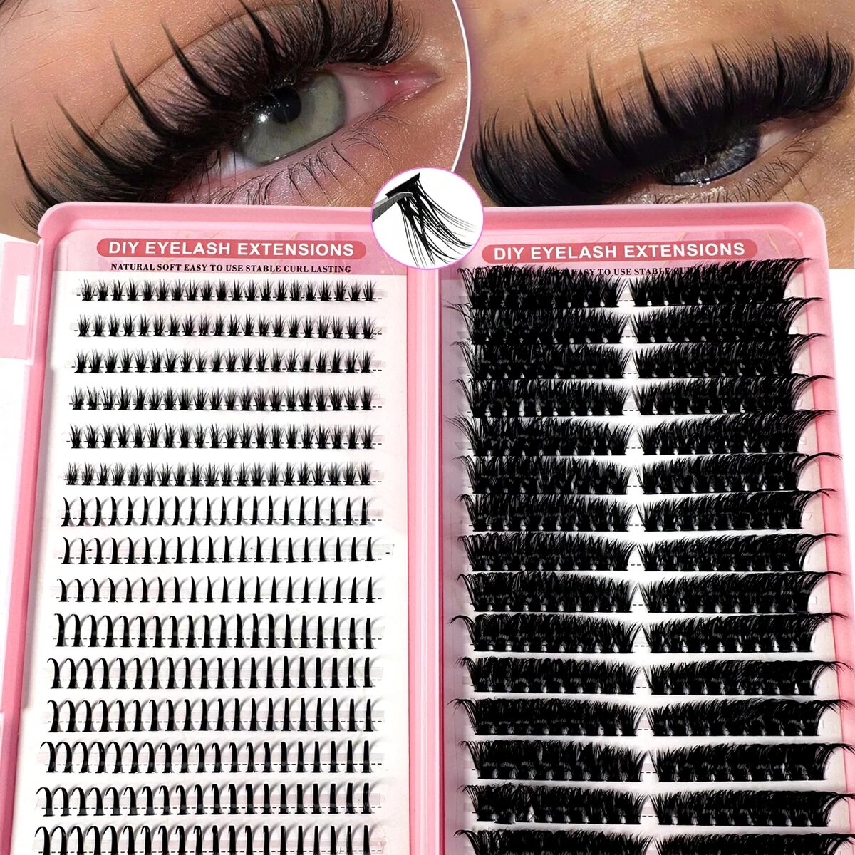 Набор для наращивания ресниц Spikes Lash Clusters