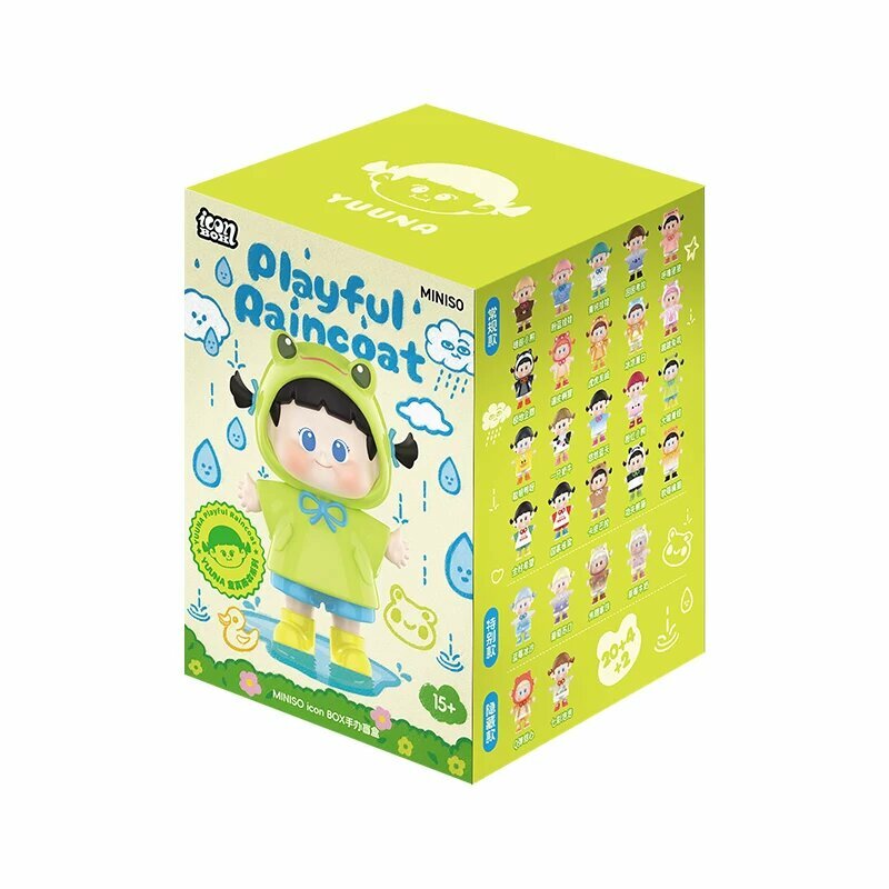 Оригинальная коллекционная фигурка MINISO YUUNA из серии «Детский дождевик» в слепой коробке, кукла-девочка, украшение,