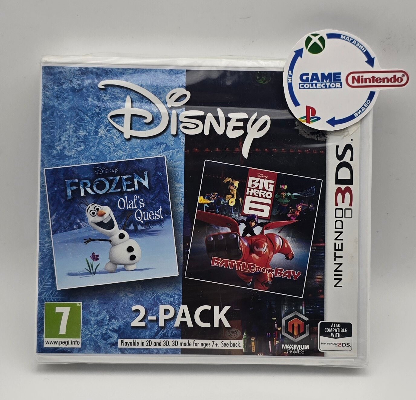2 игры на катридже Disney Frozen Olaf's Quest и Disnay Big Hero 6 для Nintendo 3DS (Новая)