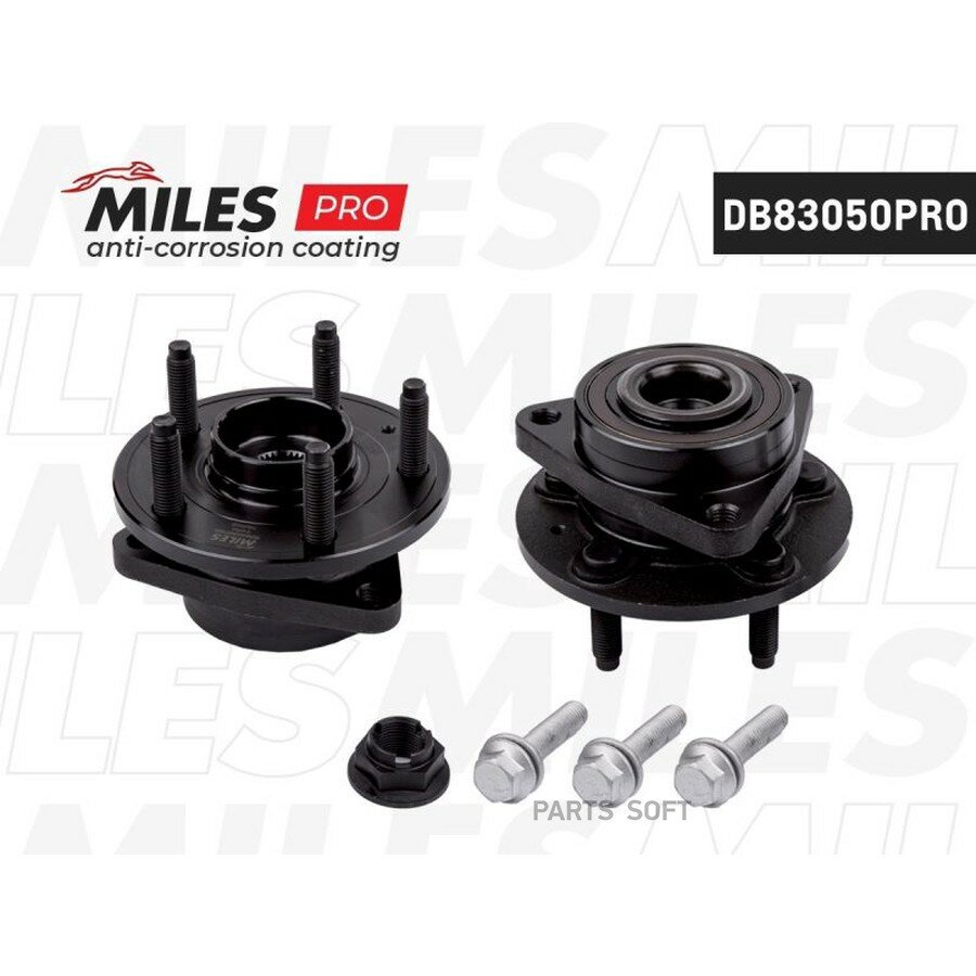 MILES DB83050PRO Ступица с подшипником передняя (5 шпилек) +ABS OPEL ASTRA J/CHEVROLET CRUZE15 d=105x 09-. ()