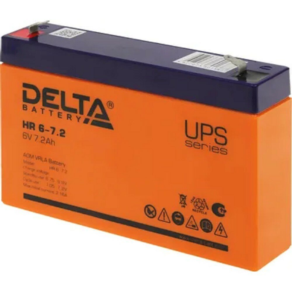 Батарея для ИБП Delta HR 6-7.2 6B, 7.2 Ач Свинцово-кислотный