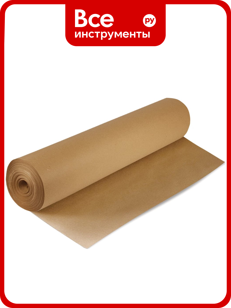 Крафт-бумага в рулоне BRAUBERG 720 мм x 150 м, плотность 78 г/м2, марка а (коммунар) 440185