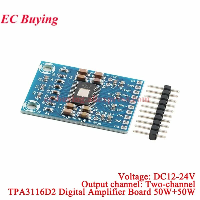 Цифровой усилитель мощности TPA3116D2 50W+50W, DC12-24V, XH-M562