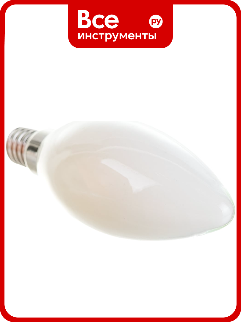 Светодиодная лампа General Lighting Systems Филамент матовый E14 8Вт 230В 560Лм 4500К Нейтральный белый свет Свеча GLDEN-CS-M-8-230-E14-4500 649993