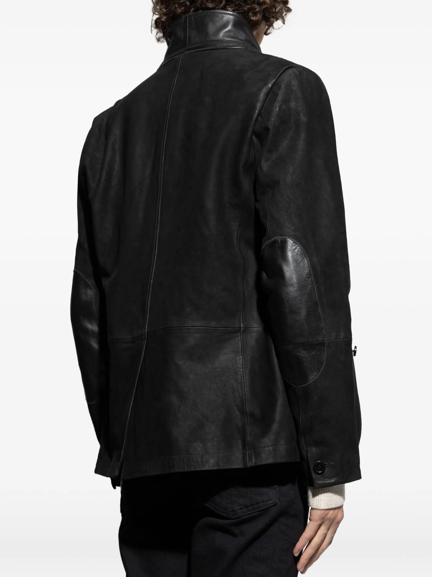 Куртка AllSaints Survey double-layered suede jacket, размер 52, black/black — фото 1