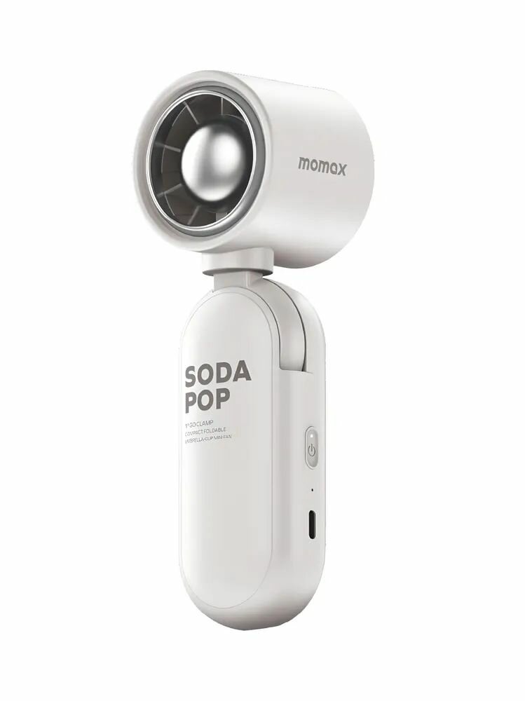 Портативный мини-вентилятор с креплением на зонтик Momax 1 Go Clamp Compact Foldable Umbrella-Clip Mini Fan, белый
