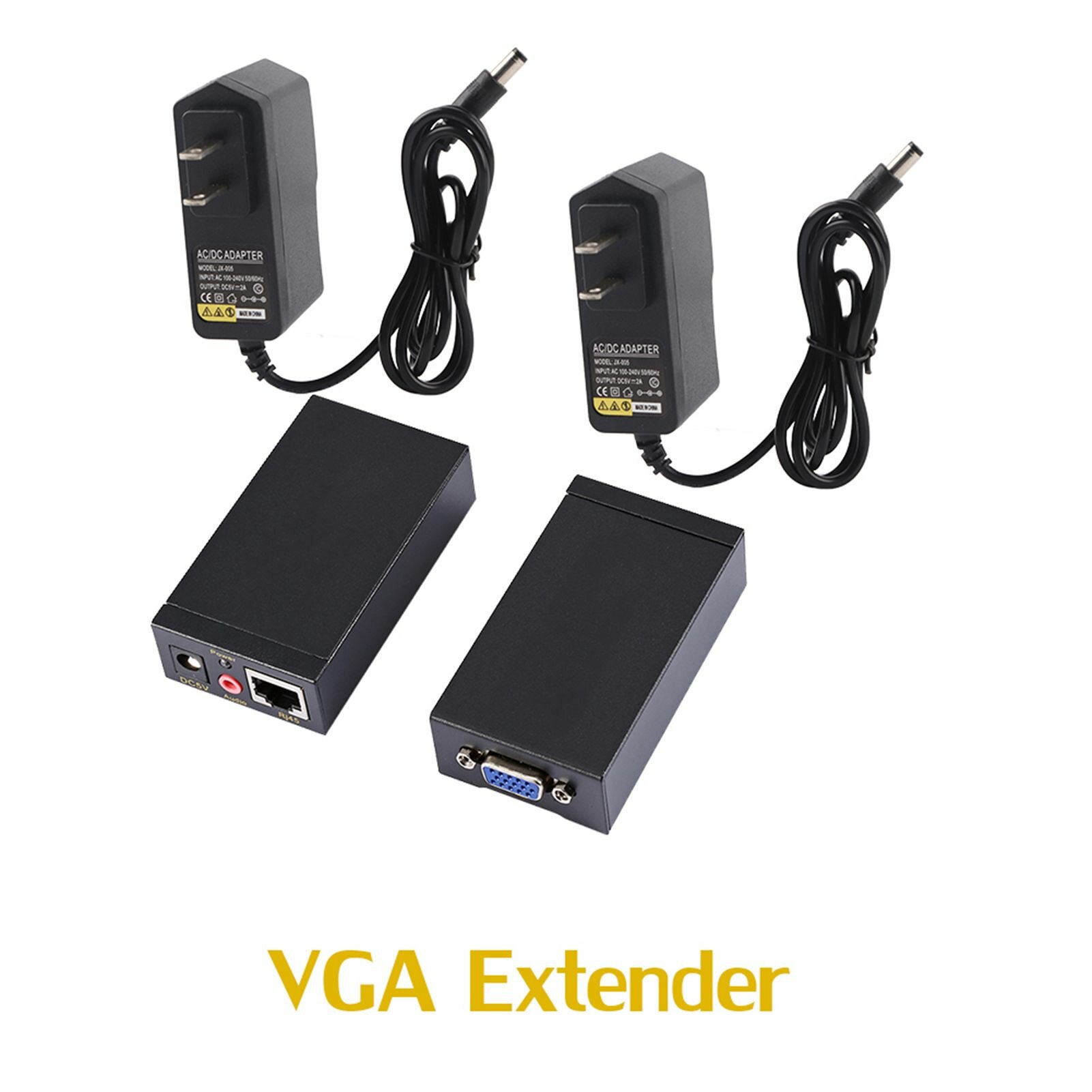 Удлинитель видео и аудиосигнала 1080P VGA SVGA по кабелю RJ45 CAT5e CAT6, адаптер для передачи сигнала на большие расстояния 100 м