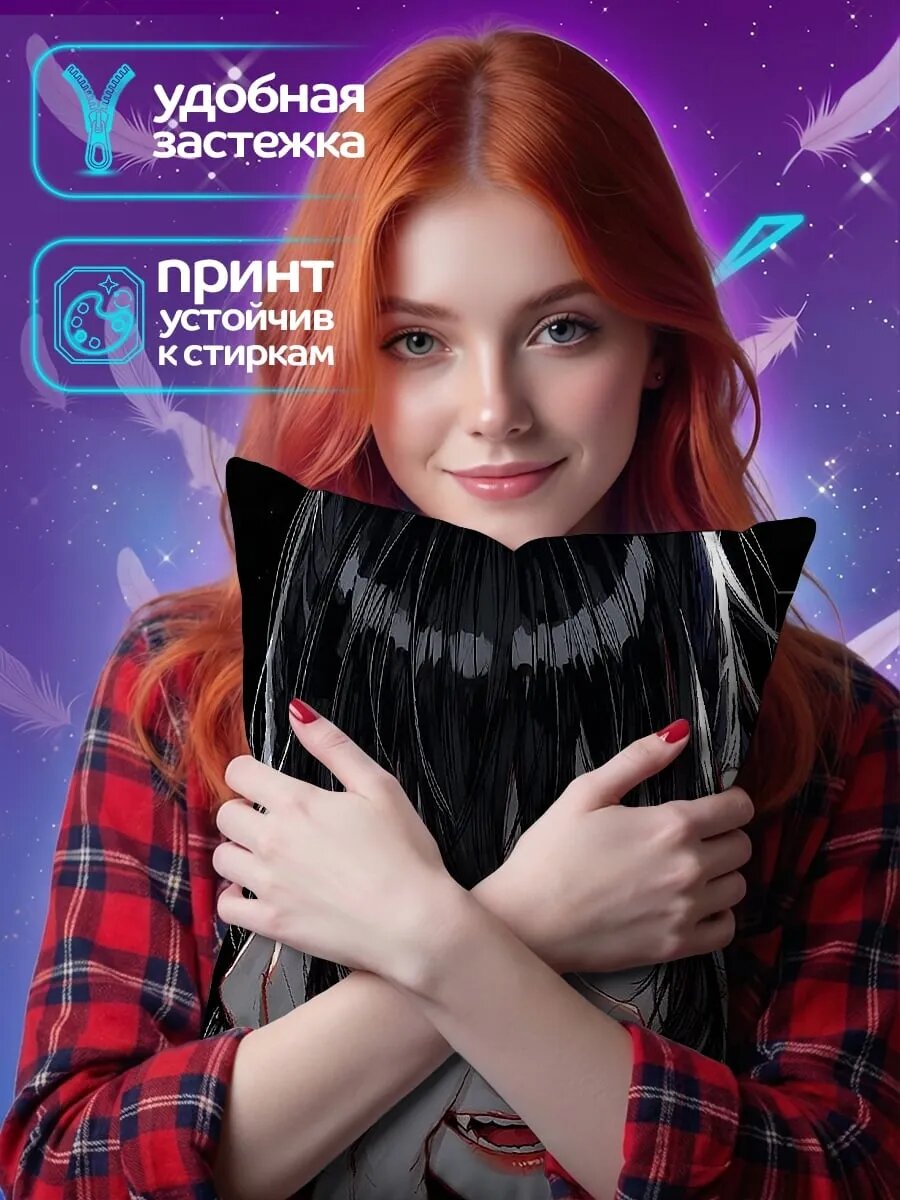 Подушка дакимакура Девушка с красными глазами — фото 1
