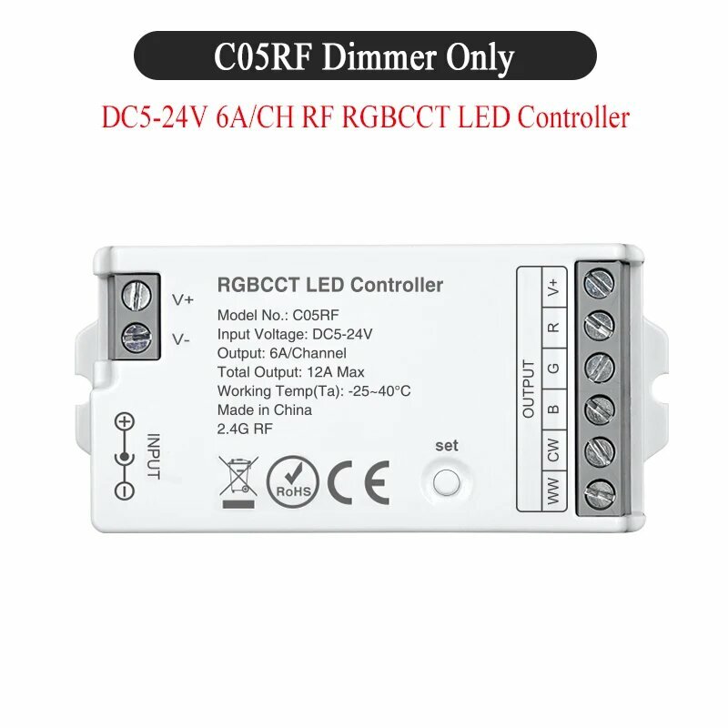 C05RF RGB CCT диммер 6A/CH 24V