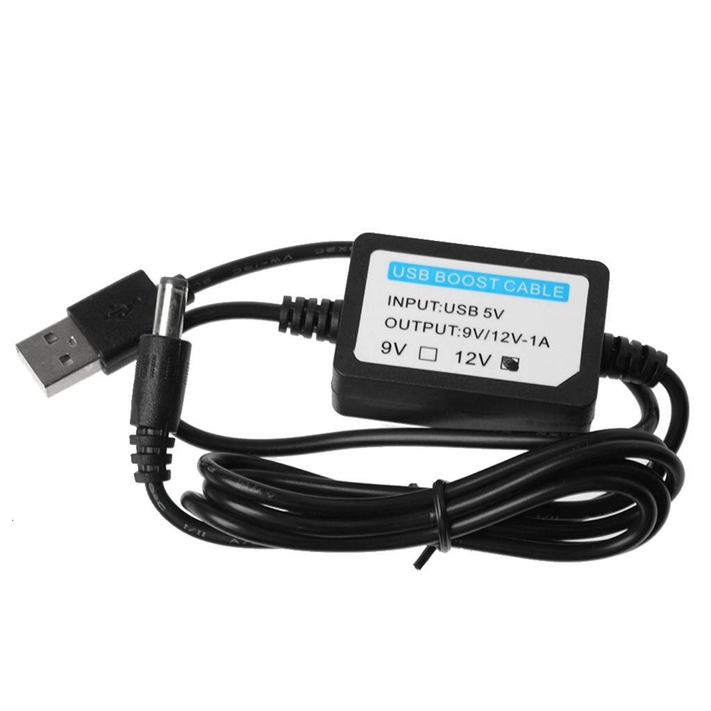 Повышающий преобразователь DC 5В→12В 1А с USB и штекером 5.5×2.1 мм, 1 м