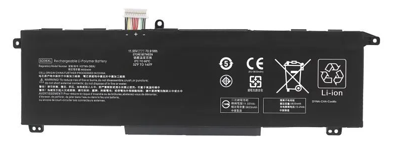 Аккумулятор для HP (SD06XL) Omen 15-en, 15-ek 2020, 70.91Wh, 11.55V
