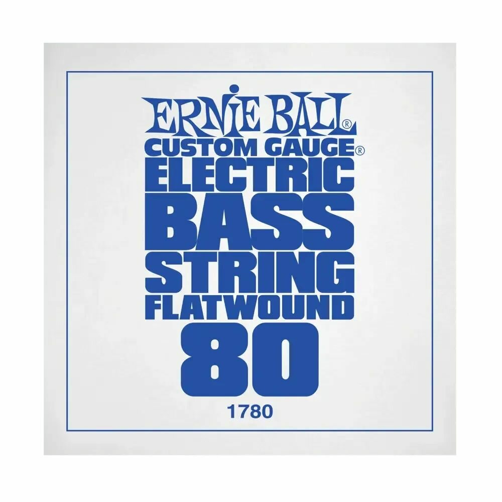 Струна для бас-гитары Ernie Ball P01780, сталь, плоская оплетка, калибр 80