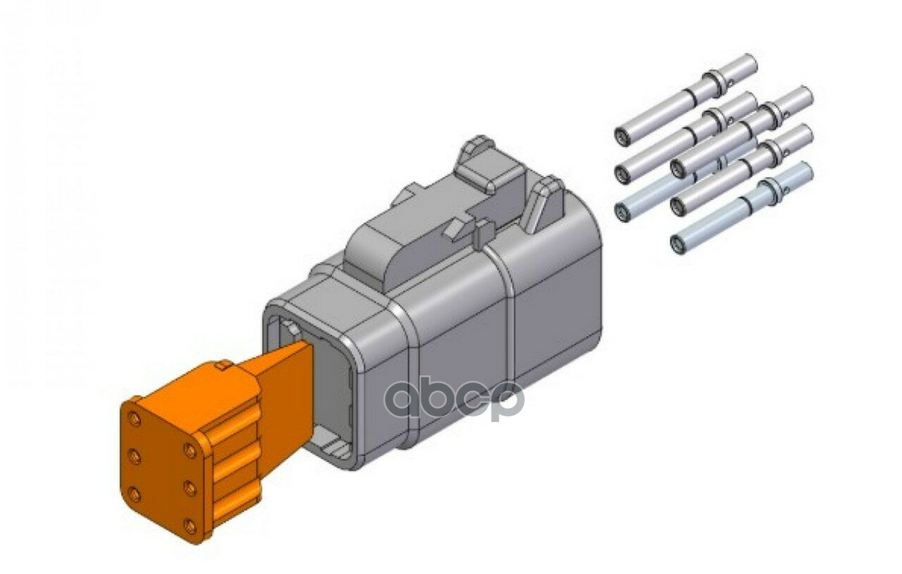 Разъем 6 PIN без проводов серии DEUTSCH для ГАЗ, КамАЗ, Урал, DAF, IVECO, MAN, SCANIA AIRLINE арт. AECC452