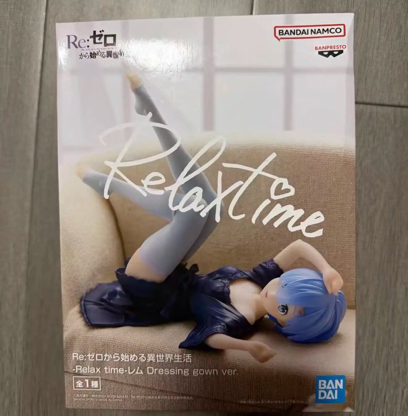 Фигурки Bandai Re: Zero Relax Time Rem 100 мм